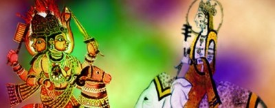 Le Sacré en Inde. Les dieux Indra et Agni illuminent le ciel védique ...
