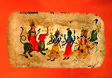 D’après des images du Rig-Veda, Indra, Shiva, Brâhma, Inde ancienne ...